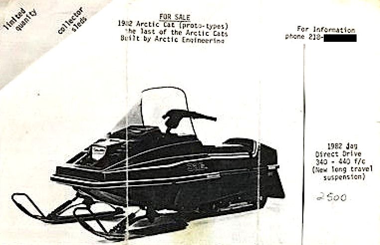 1982 ARCTIC CAT JAG PROTOTYPE BROCHURE - ArcticInsider