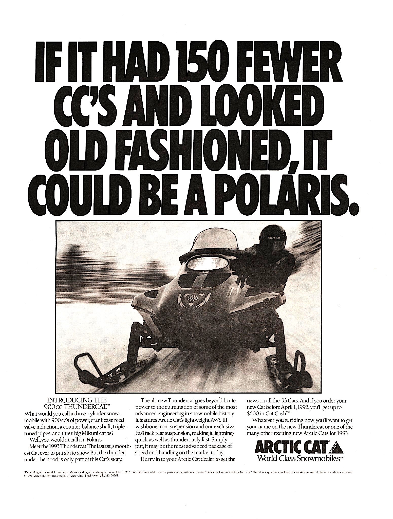 1993 ARCTIC CAT THUNDERCAT AD | ArcticInsider