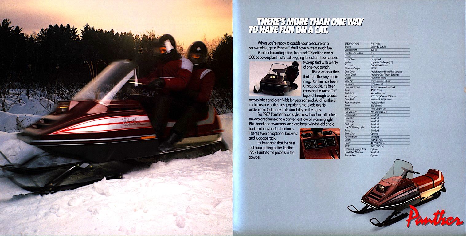 1987 ARCTIC CAT PANTHER BROCHURE - ArcticInsider