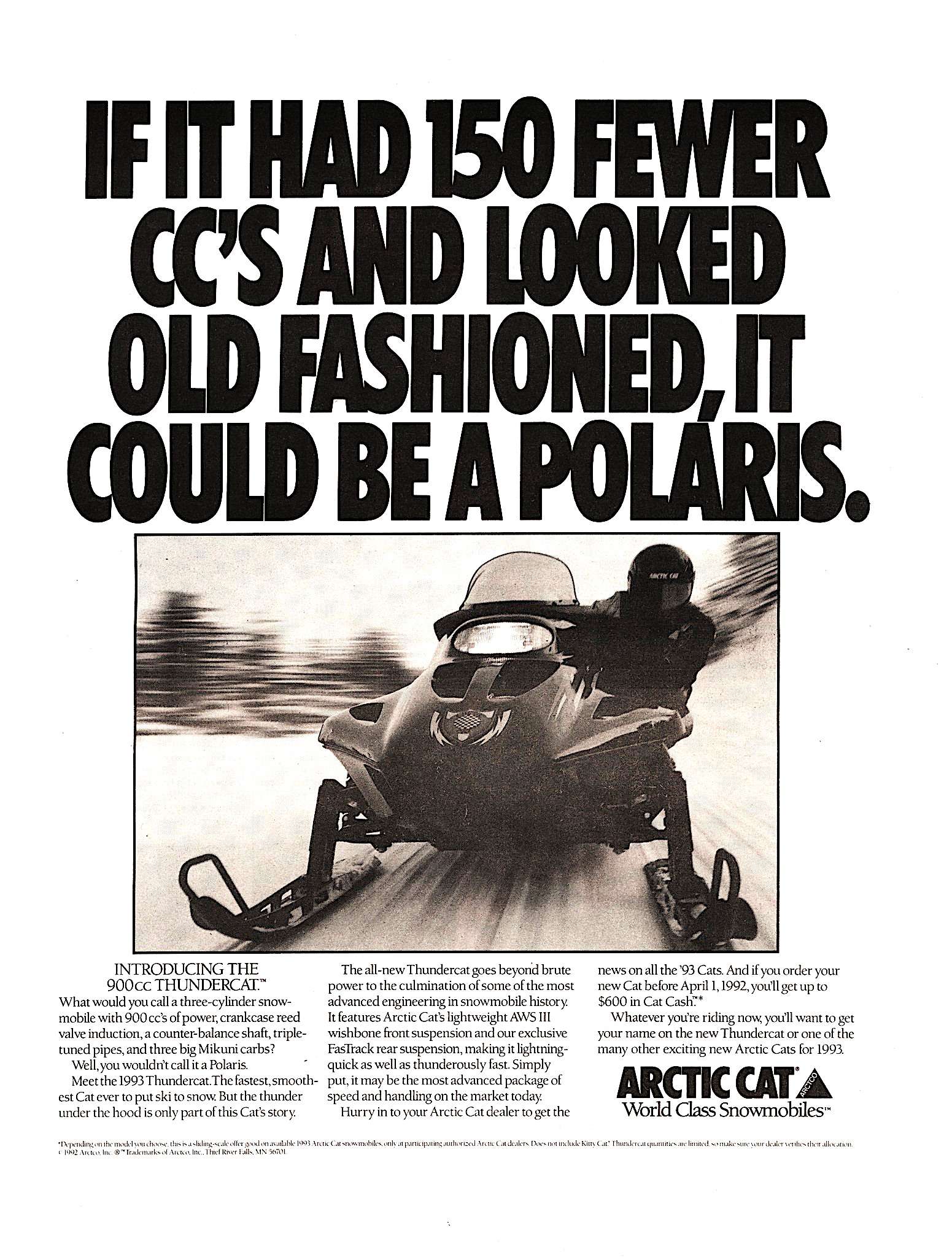 King of the Muscle Sleds - 1993 Arctic Cat Thundercat 900 - ArcticInsider